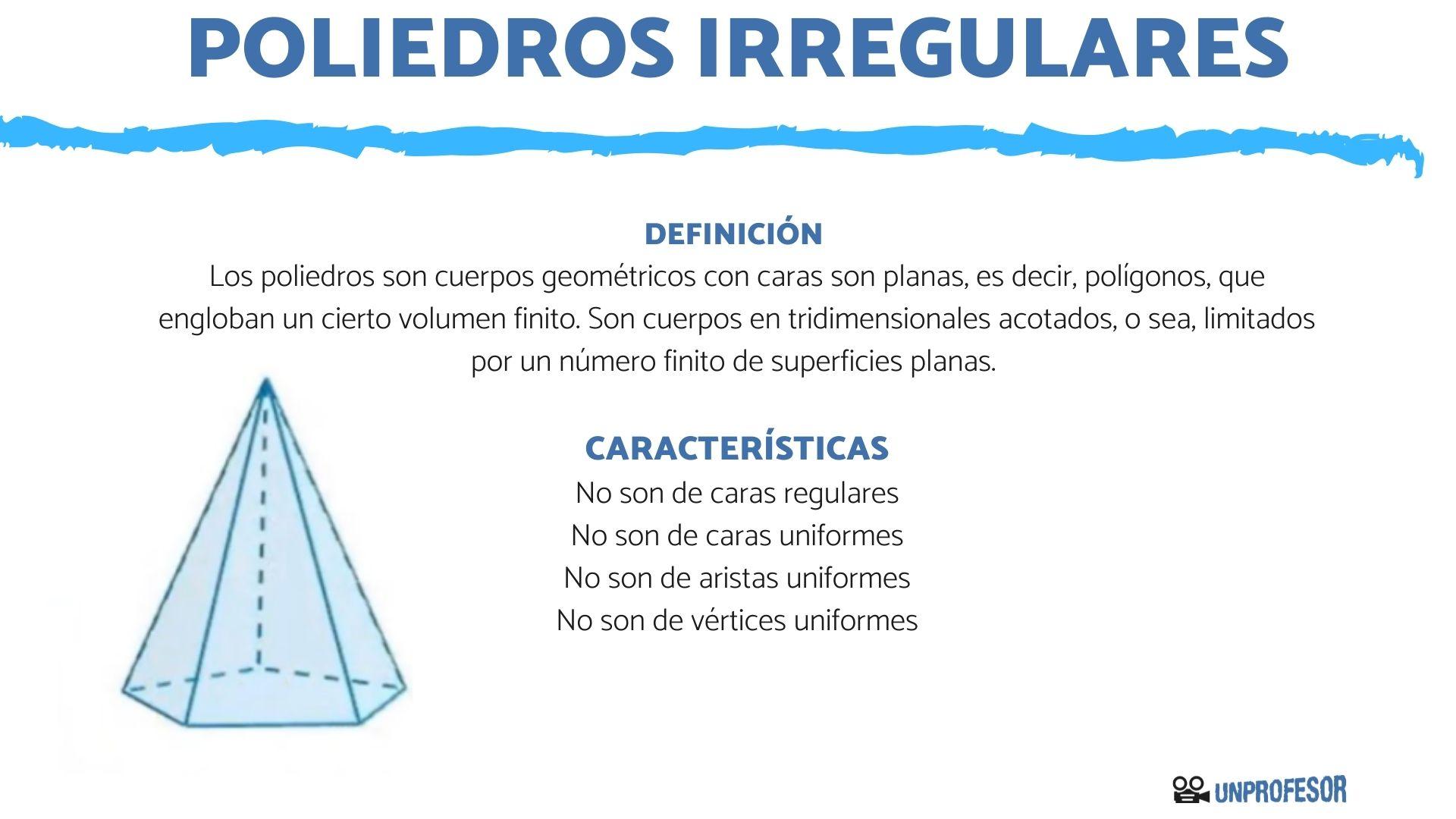 Qué son los POLIEDROS irregulares y su clasificación - con VÍDEO y EJERCICIOS