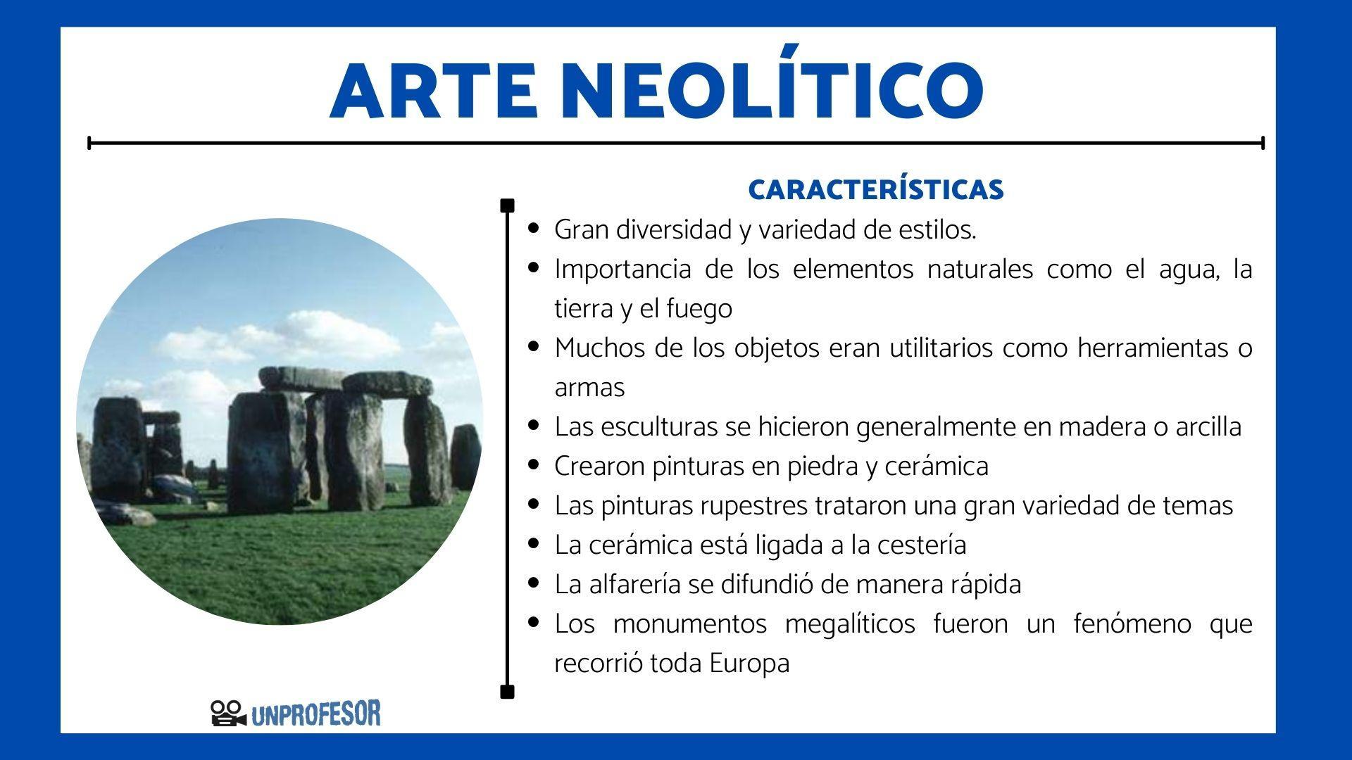 Historia del ARTE neolítico- resumen corto Historia del ARTE neolítico- resumen corto